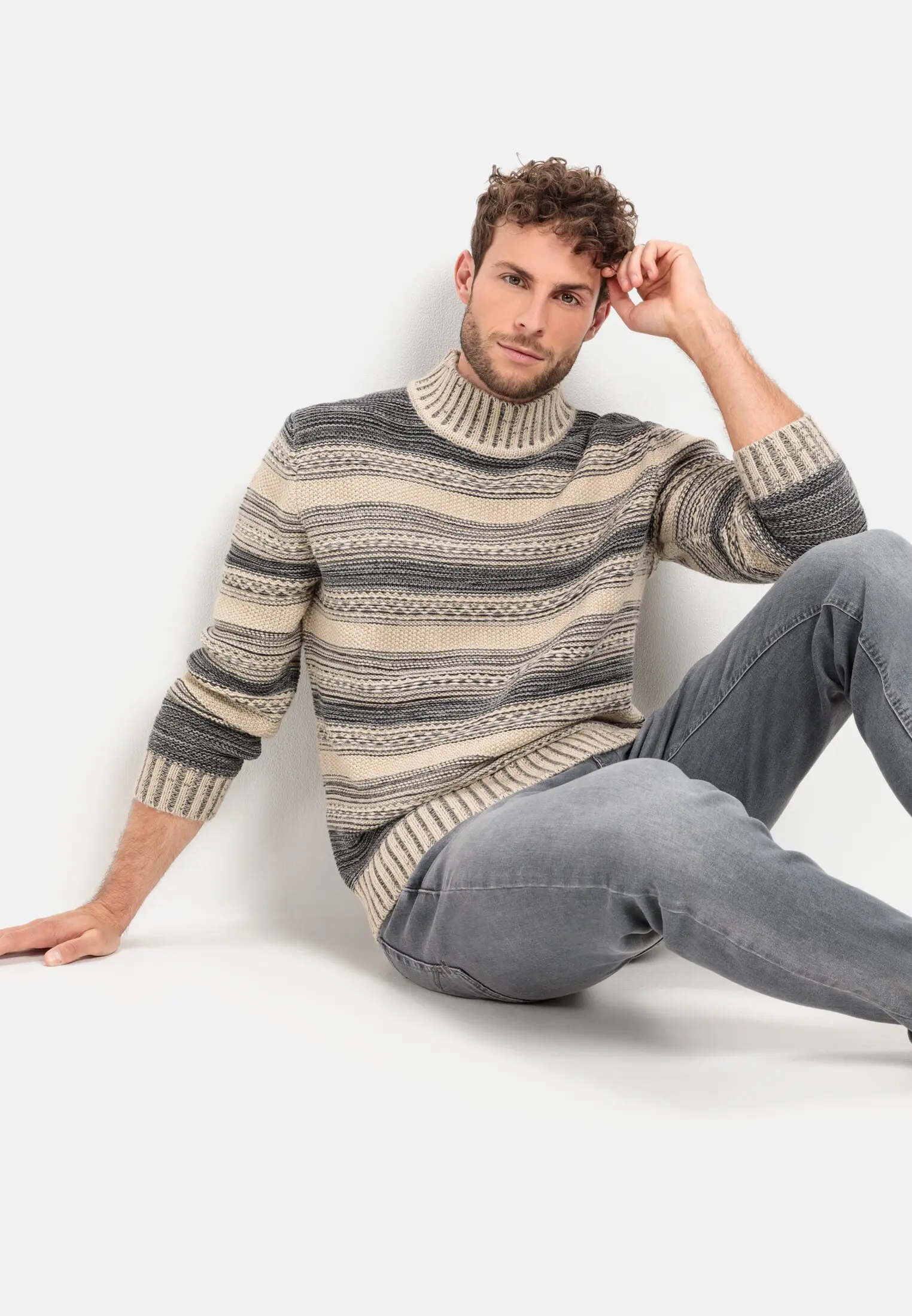 Strickpullover für Herren in Beige | camel active