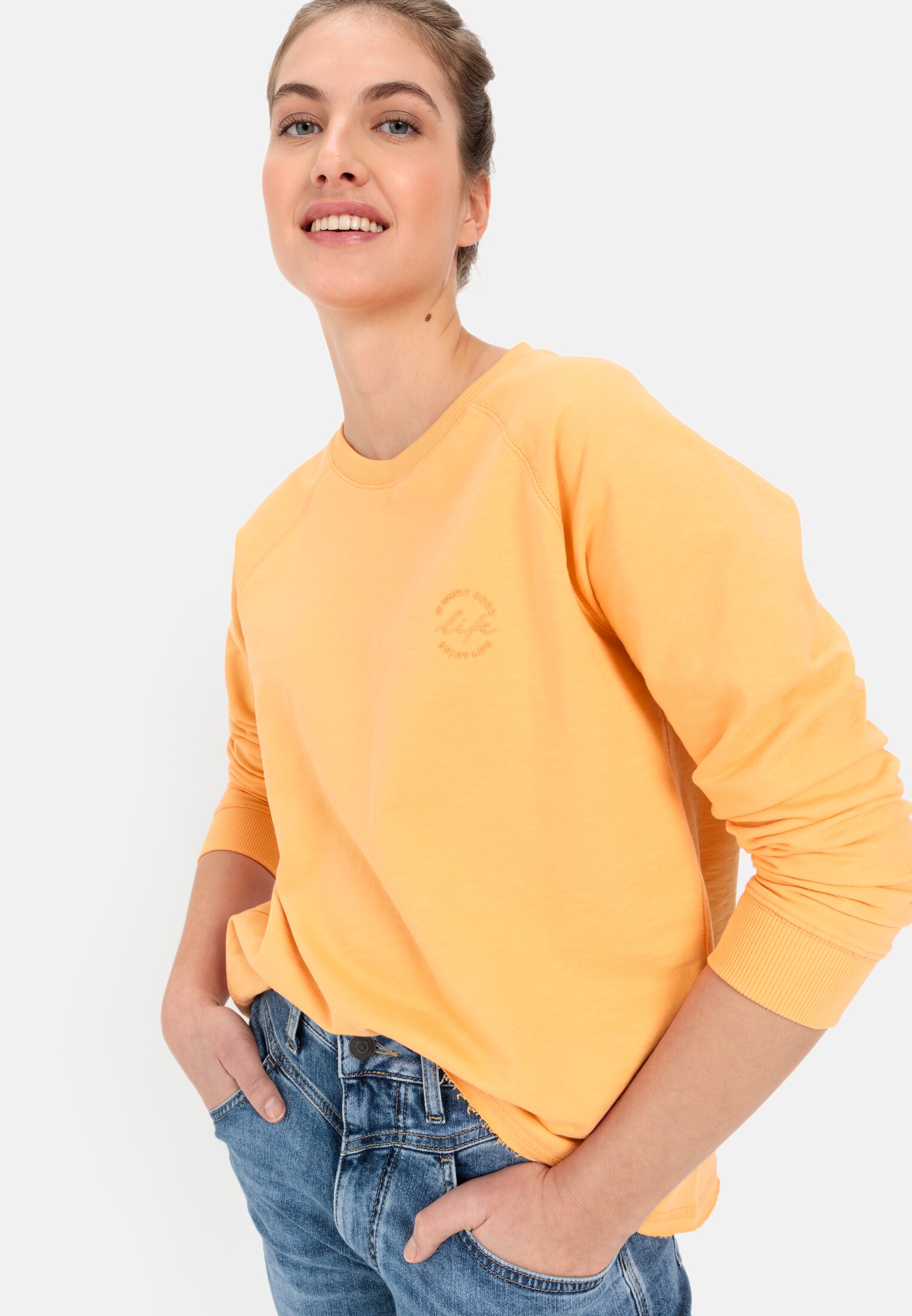 Sweater met ronde hals voor Damen in Oranje | S
