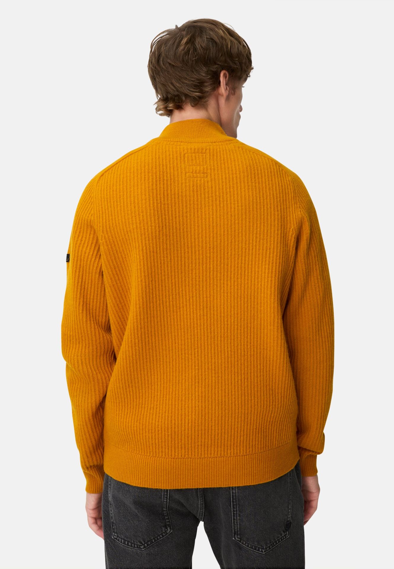 Knitted troyer for Men in orange | camel active