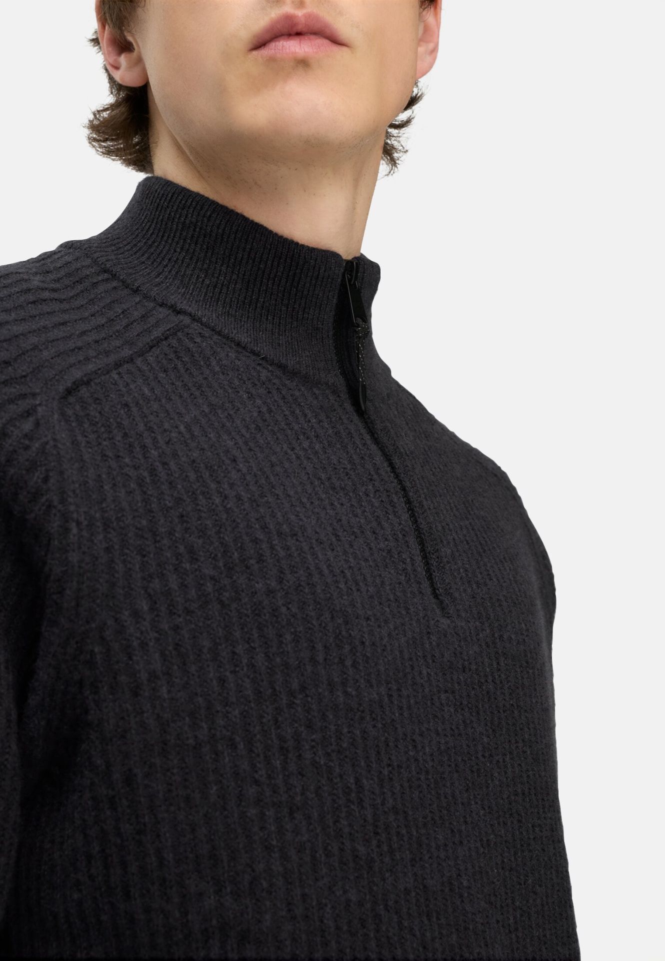 Knitted troyer for Men in Dark blue | camel active