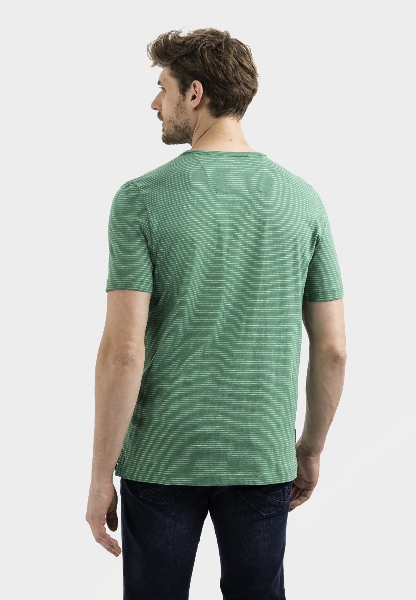 Kurzarm Henley Aus Organic Cotton Grün M 409673 5t11 34 M