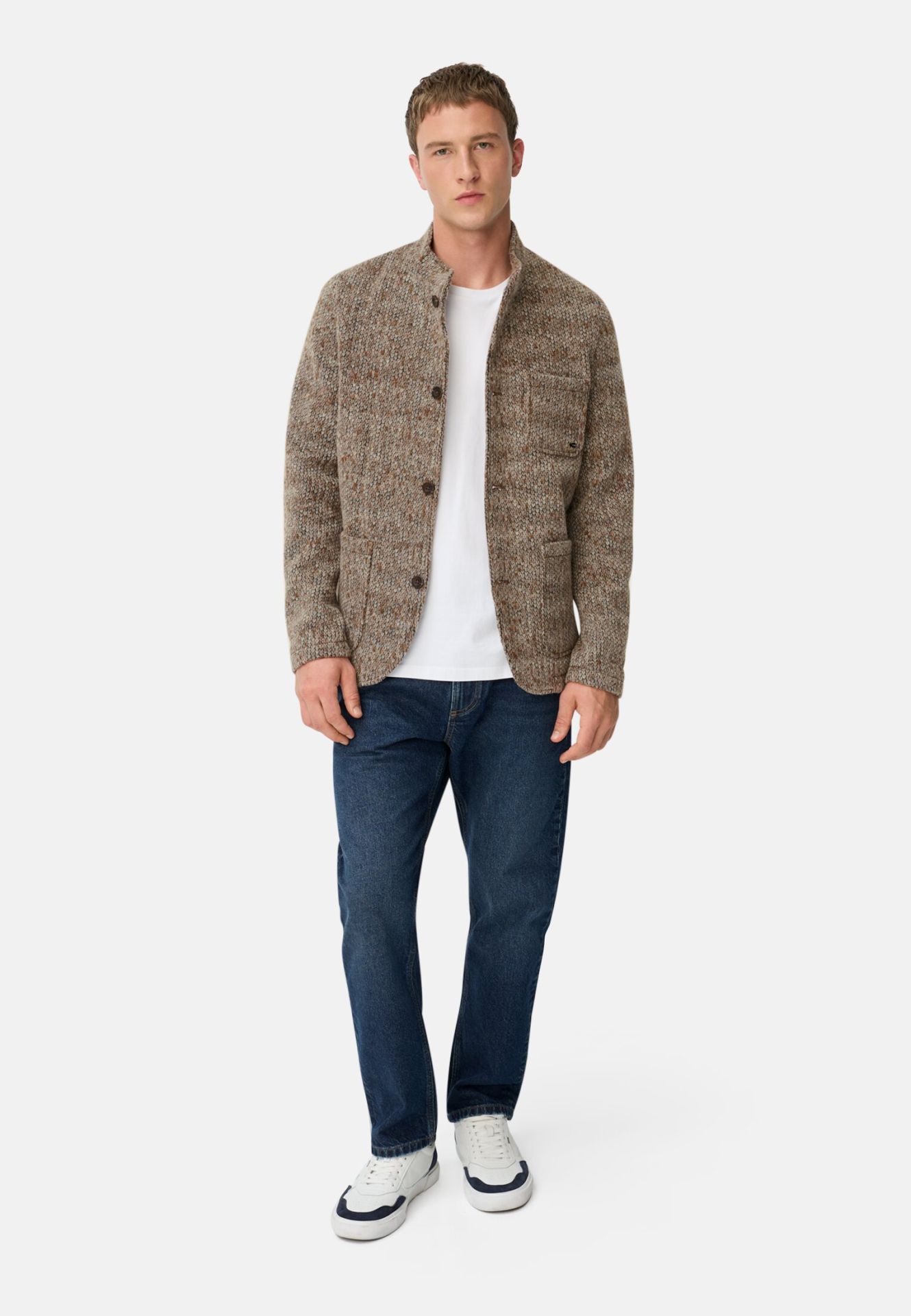 Melierte Jacke für Herren in Braun | camel active