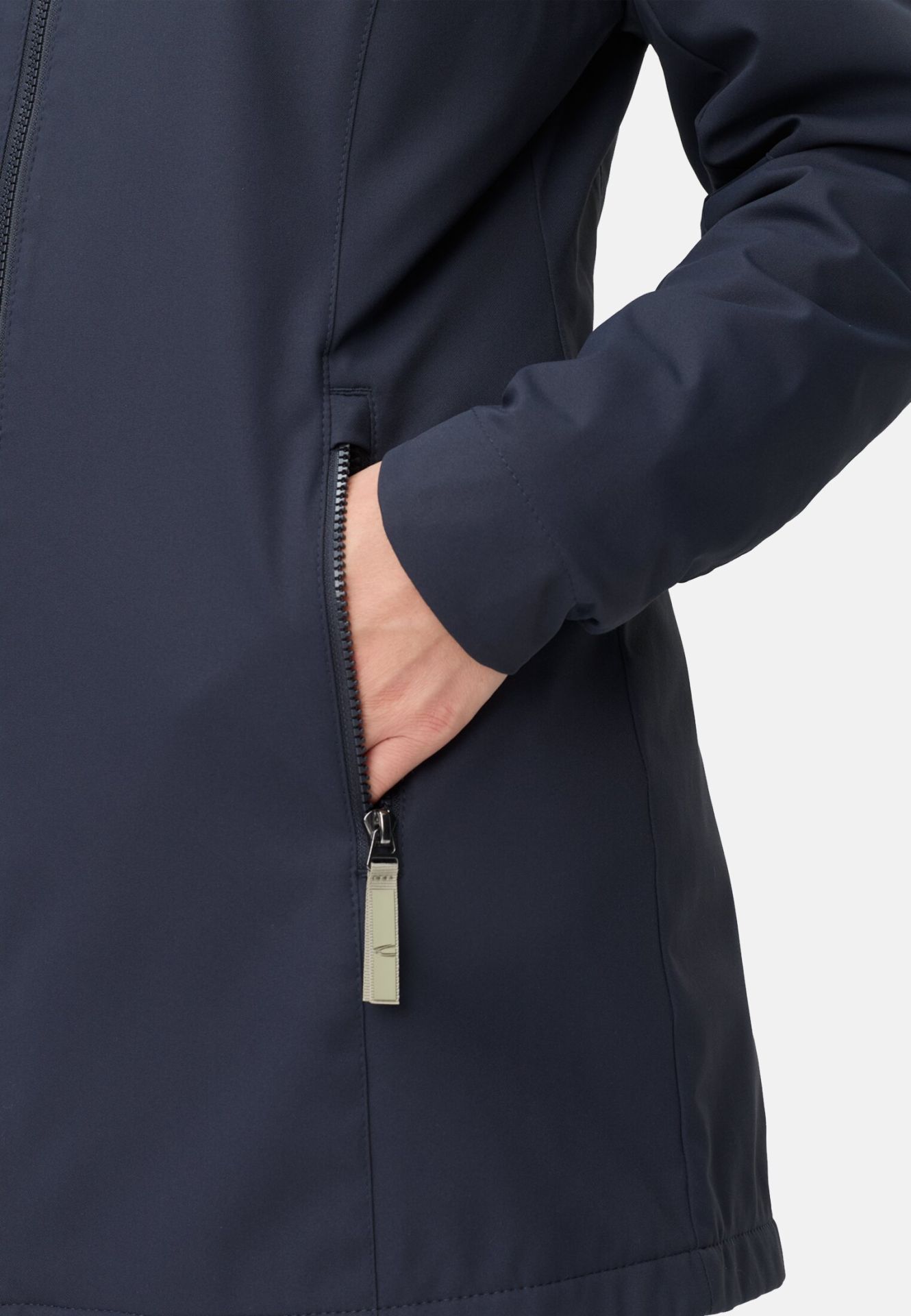 Funktionsjacke aus leichtem Softshell für Damen in Dunkelb